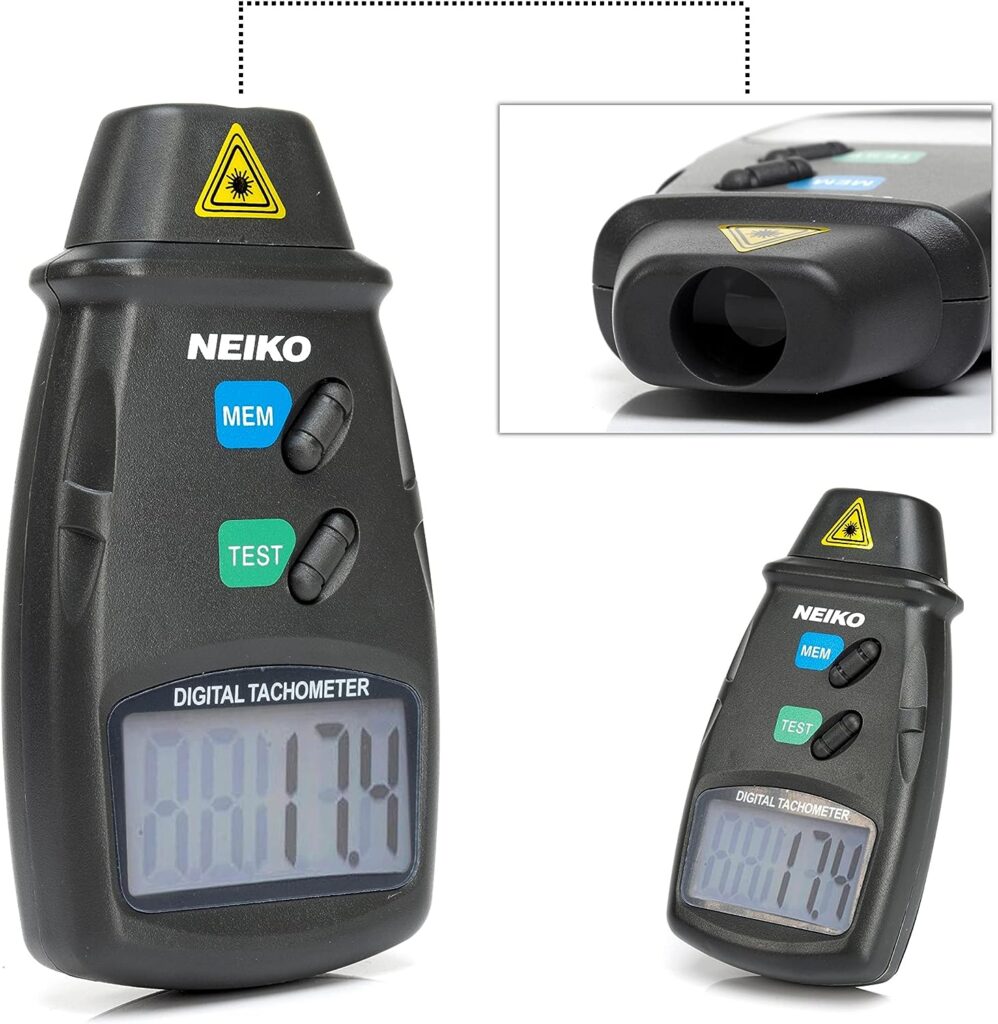 NEIKO 20713A Digital Tachometer Review - Testing Measuring and ...
