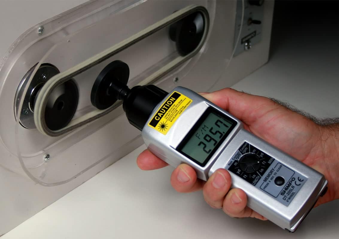 Shimpo DT-205LR Handheld Tachometer Review - Testing Measuring and ...