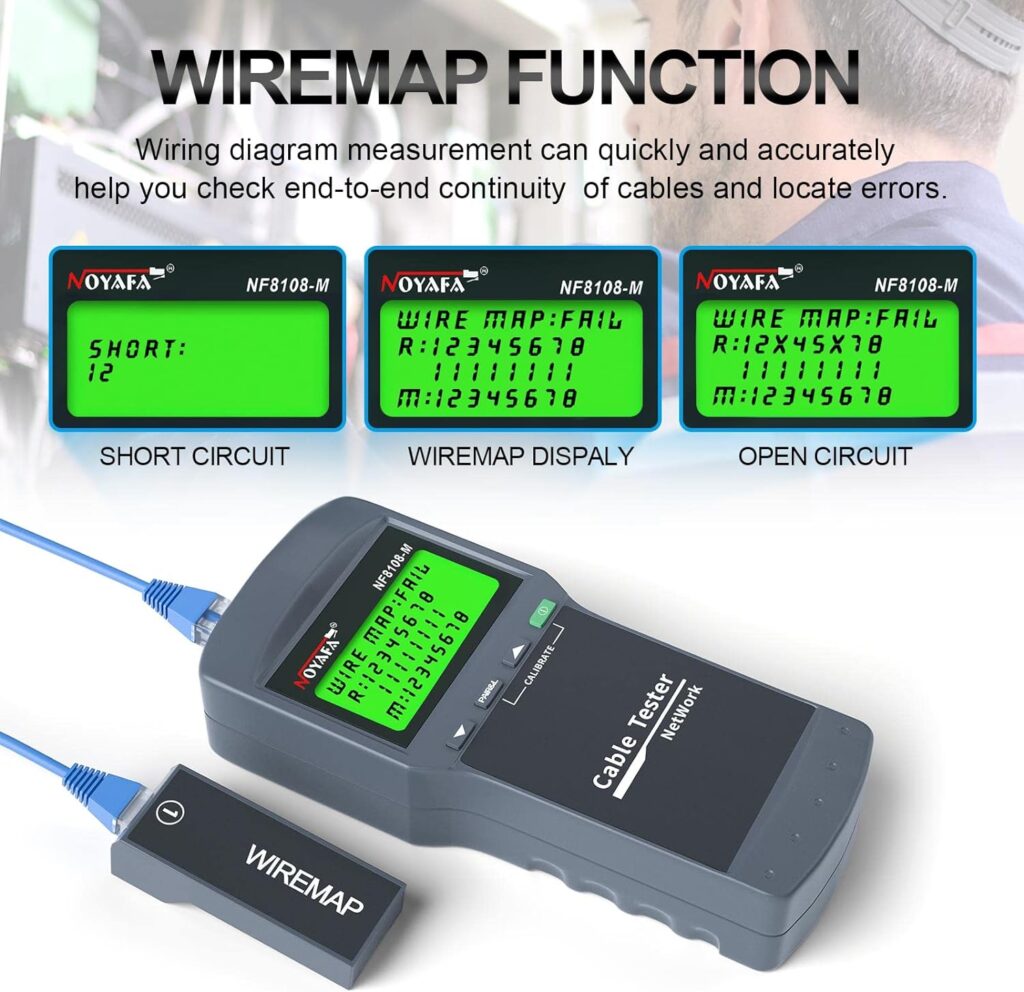 NOYAFA Network Cable Tester RJ45 Review - Testing Measuring and ...