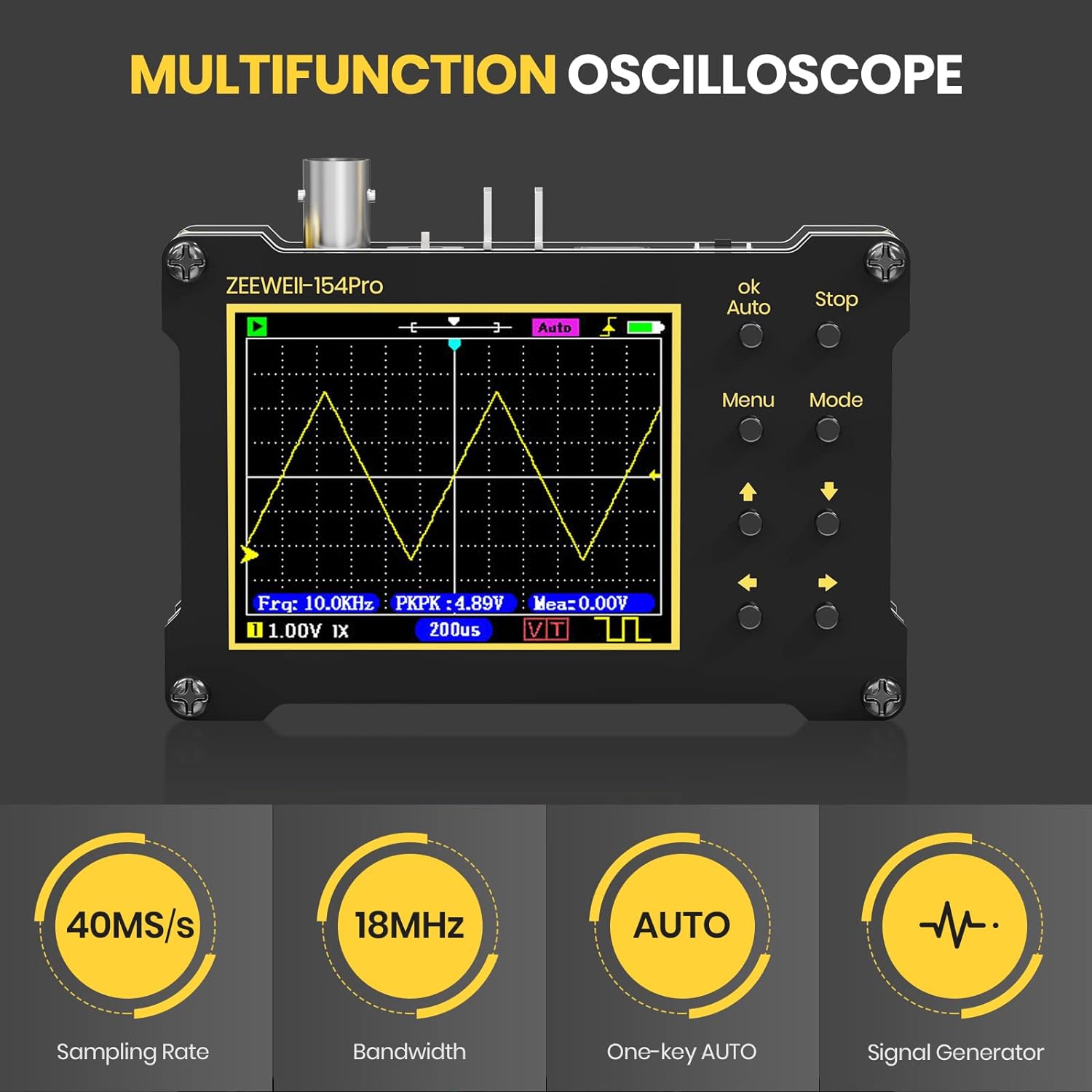 Mini Handheld Digital Oscilloscope Review - Testing Measuring and ...